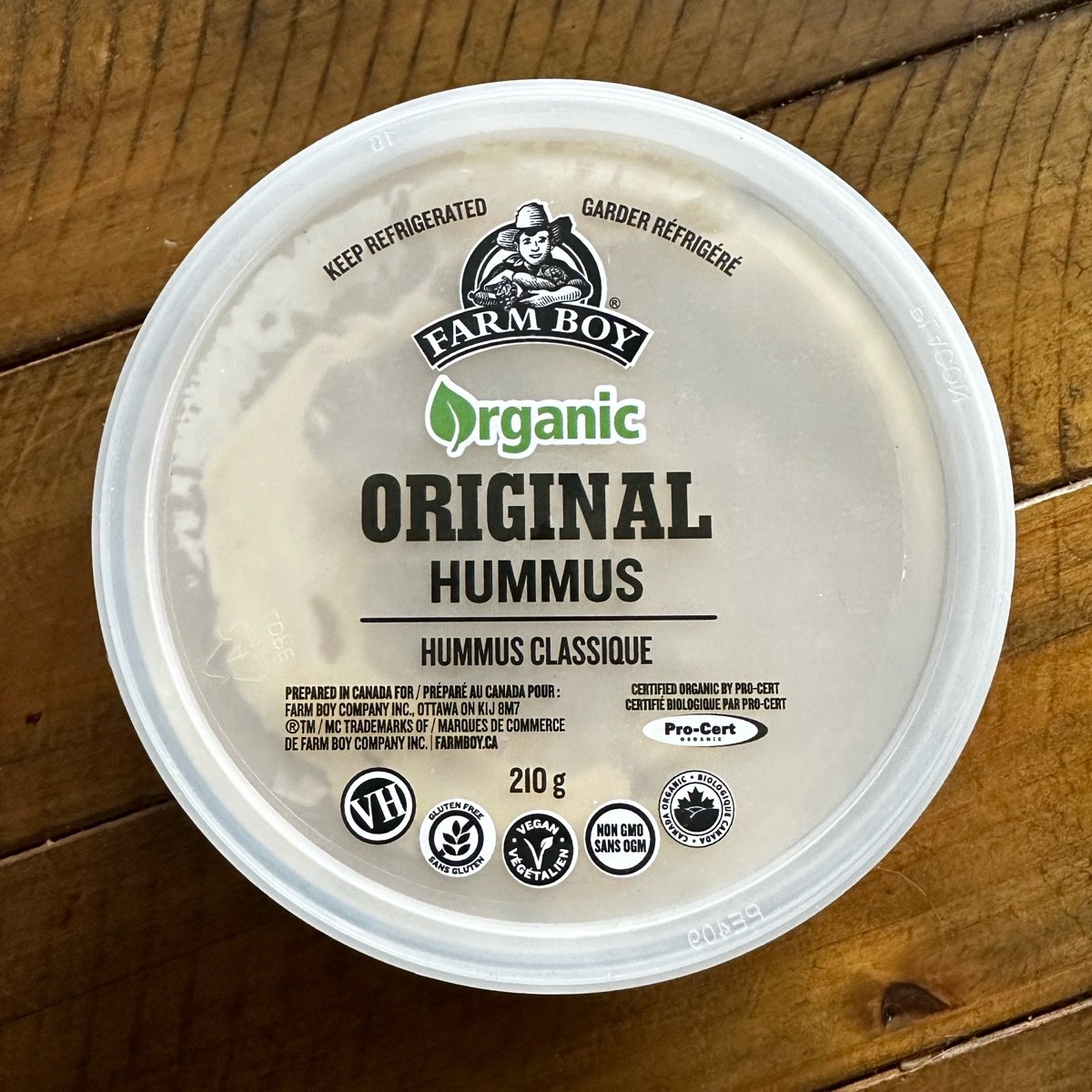Organic Original Hummus from Farm Boy - Vegan Product Reviews & Ratings ...