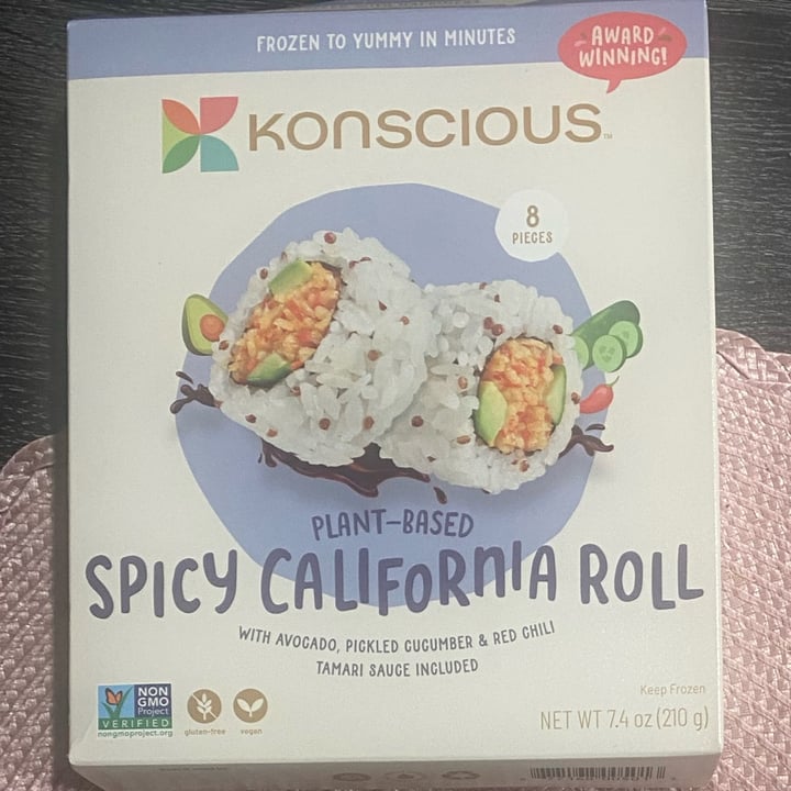 Konscious Plant Based California Roll Review | abillion
