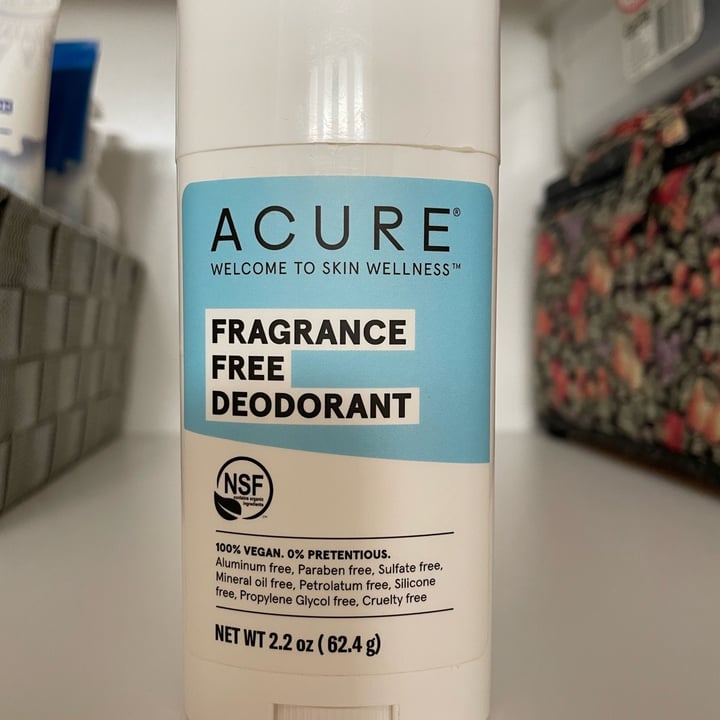 Acure Fragrance Free Deodorant Review | abillion