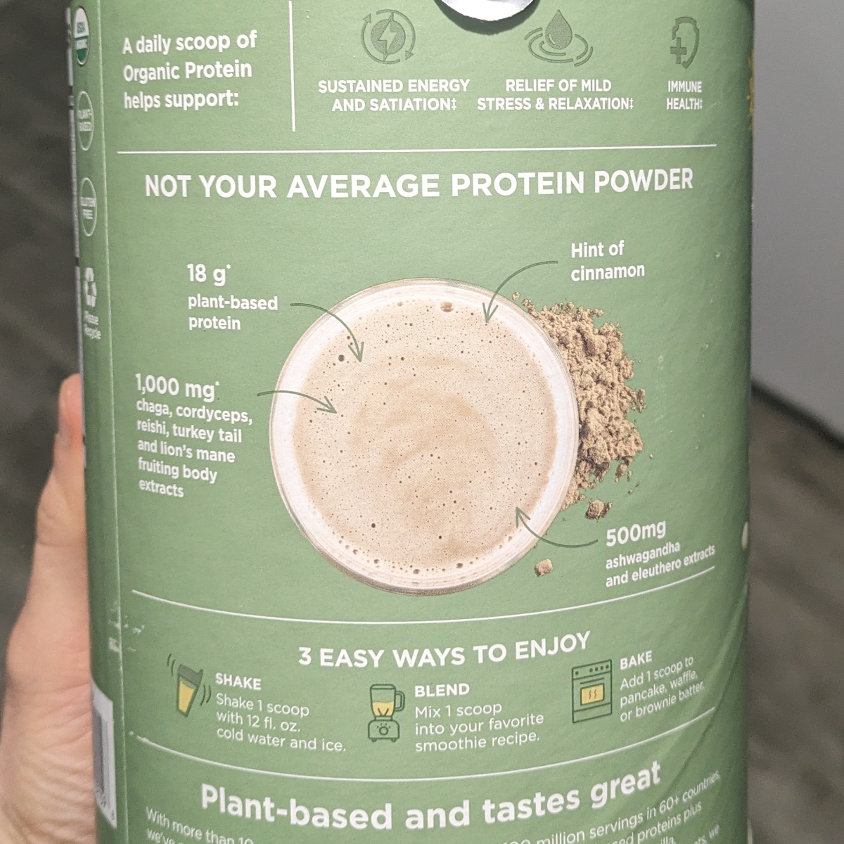 Organic Protein Powder Unflavored from Four sigmatic - Vegan Product ...