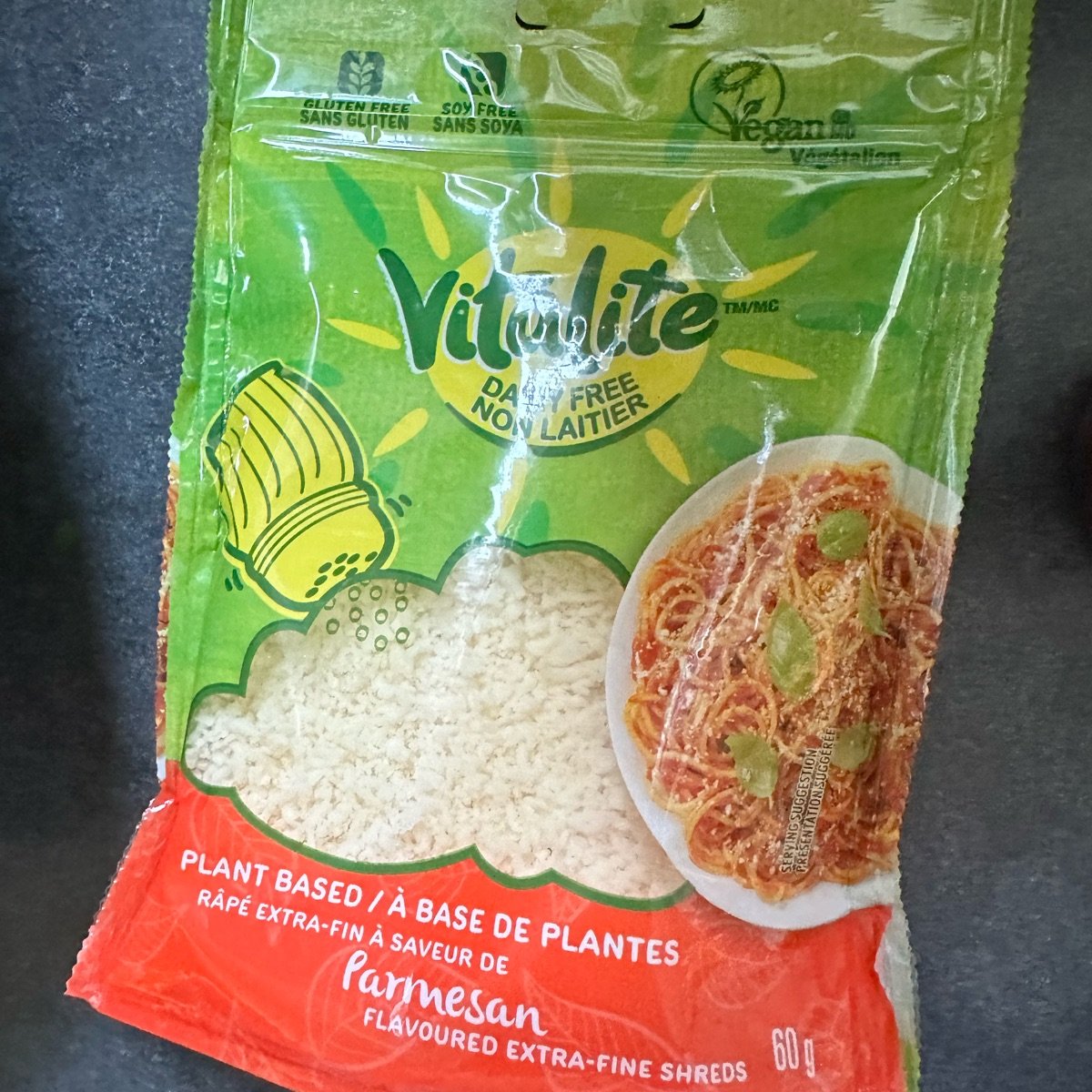 Parmesan Flavoured Extra-Fine Shreds from Vitalite - Vegan Product ...