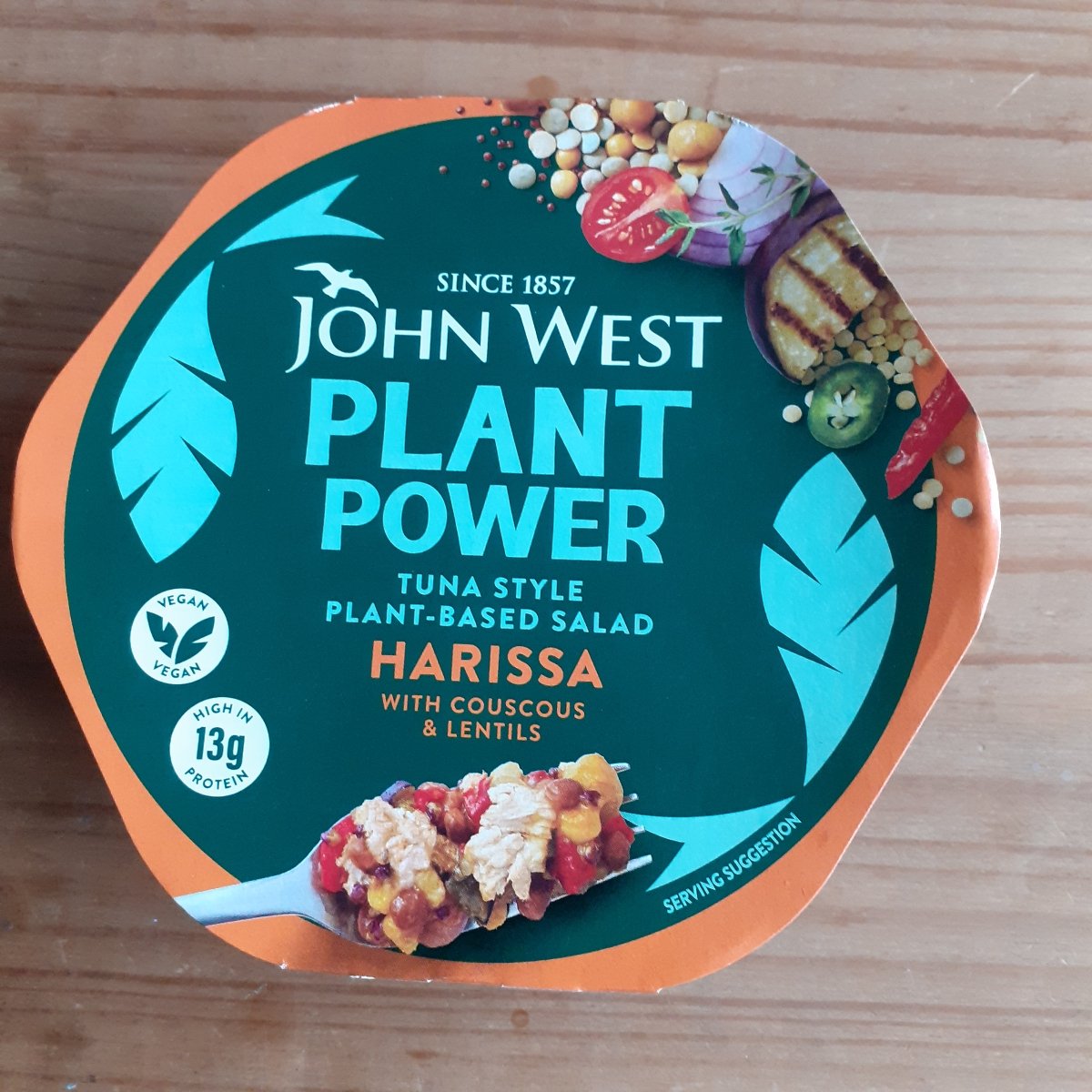 plant power Harissa tuna style salad from John West - Vegan Product ...