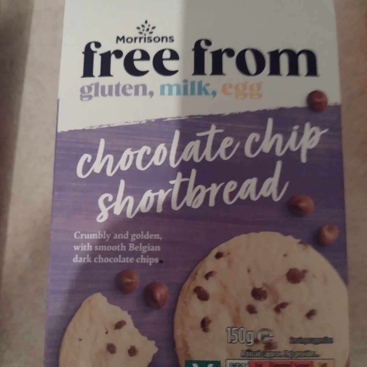 Chocolate Chip Shortbread from Morrisons (Free From) - Vegan Product ...
