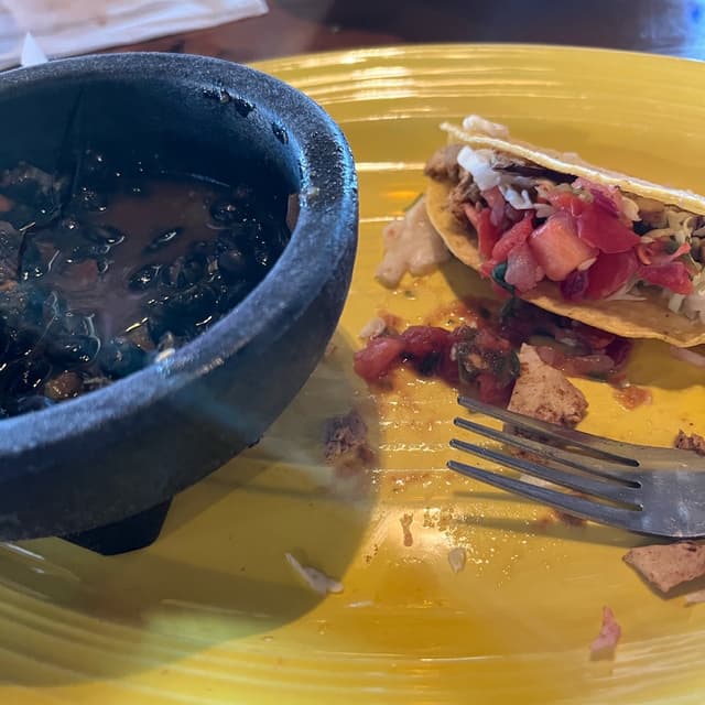 Vegetarian Hard Tacos without cheese at Que Pasa Cantina, Rapid City ...
