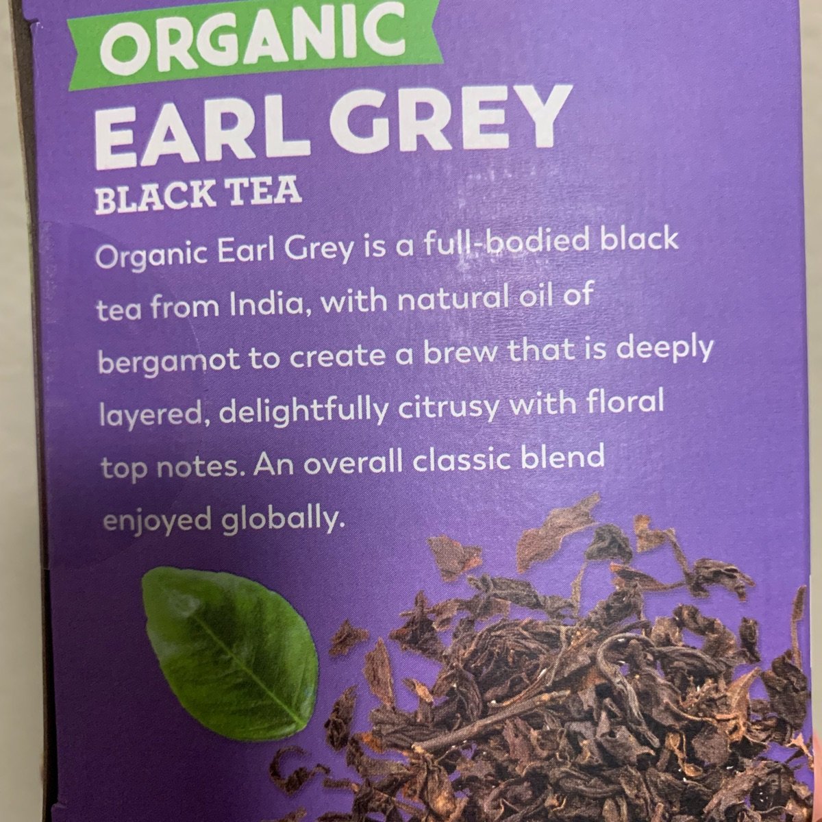 Organic Earl Gray Tea from Sprouts Farmers Market - Vegan Product ...