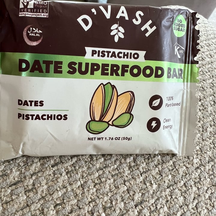 D'Vash date super food bar date and pistachio Review | abillion