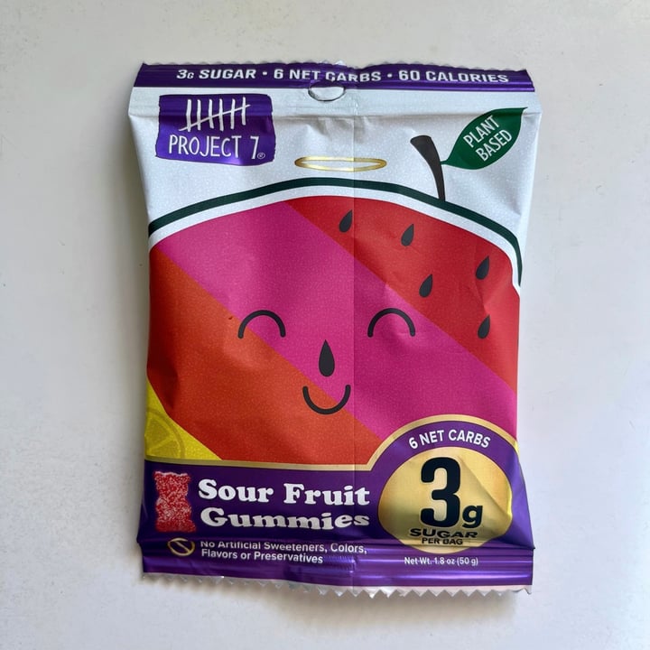 Project 7 Sour fruit gummies Review | abillion