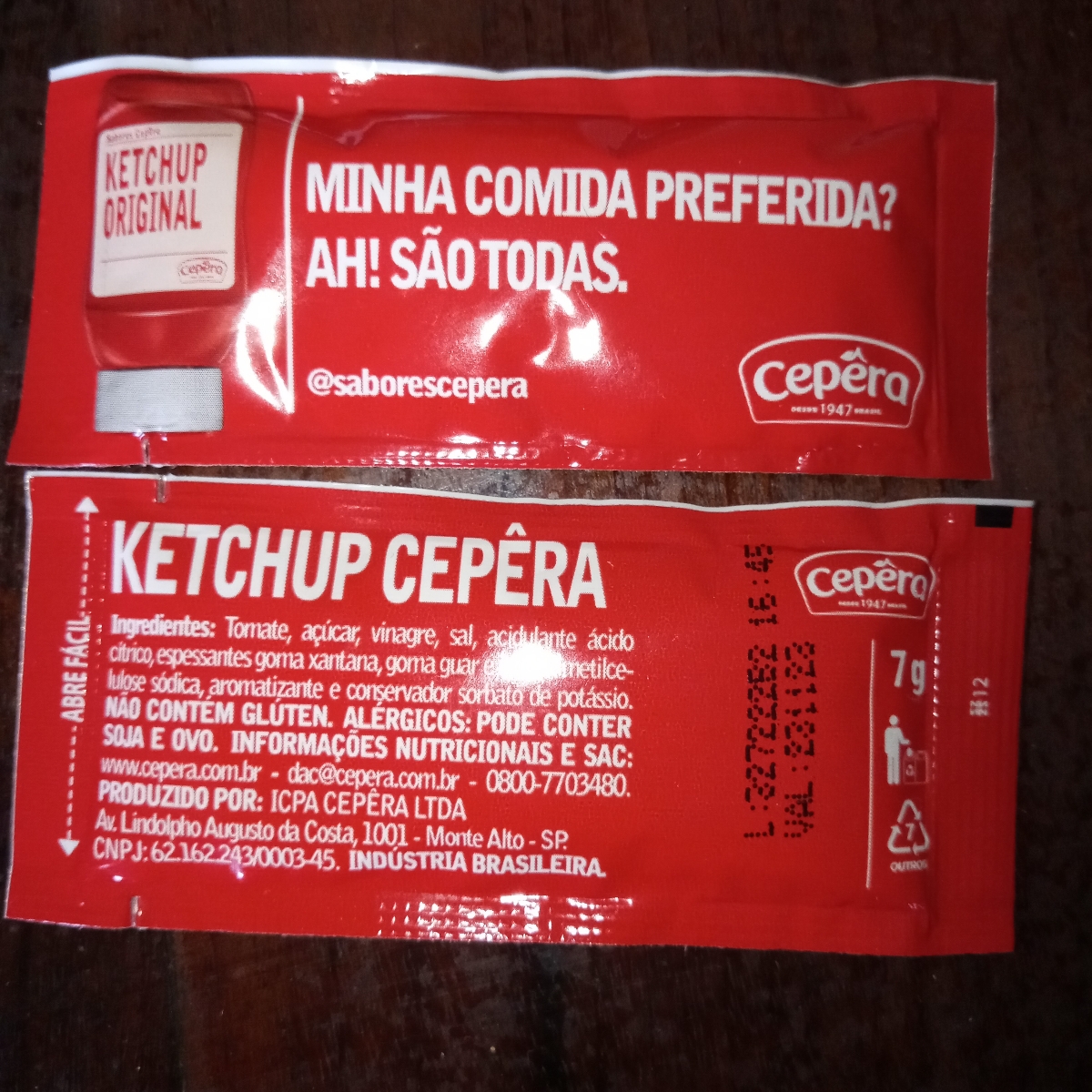 ketchup Cepera em sachês from Cepera - Vegan Product Reviews & Ratings ...