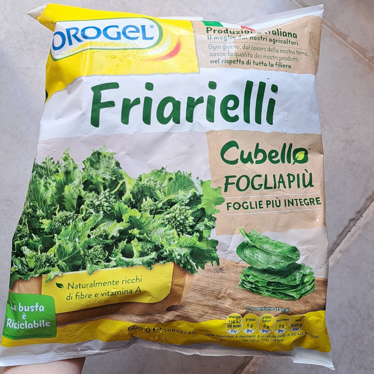 Friarielli cubello from Orogel - Vegan Product Reviews & Ratings | abillion