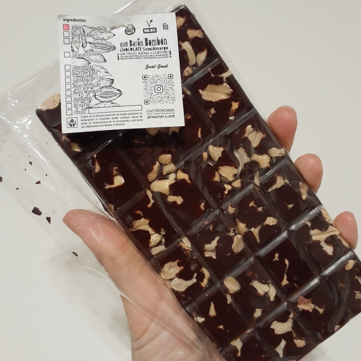 Chocolate con Maní from Don Baron Bombon - Vegan Product Reviews ...