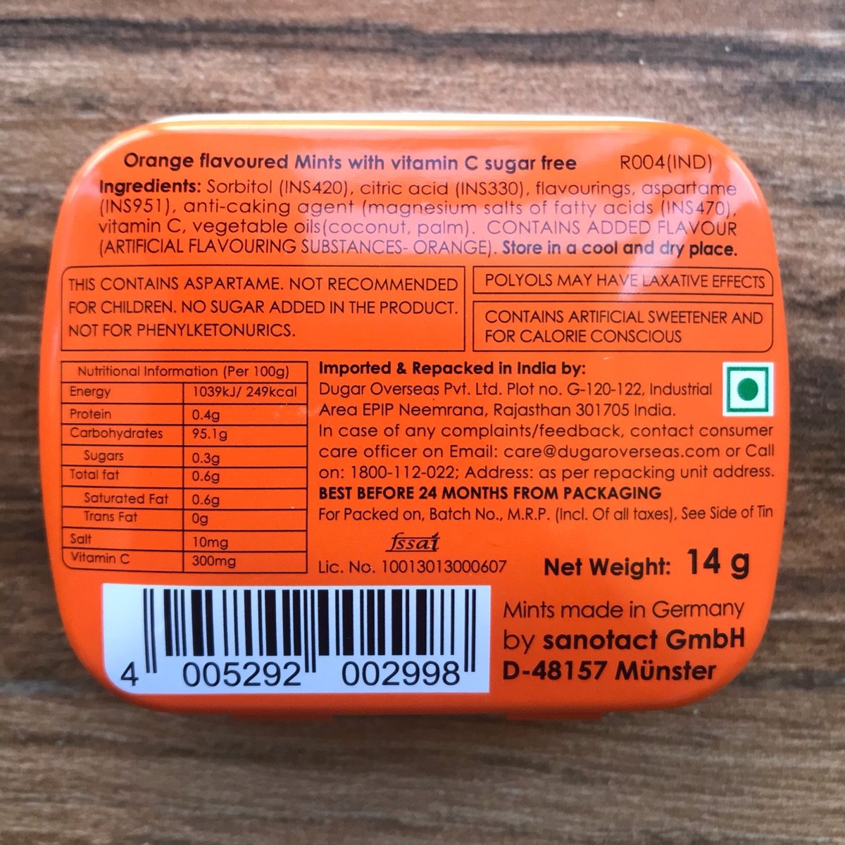 Orange Mints from Impact Mints - Vegan Product Reviews & Ratings | abillion