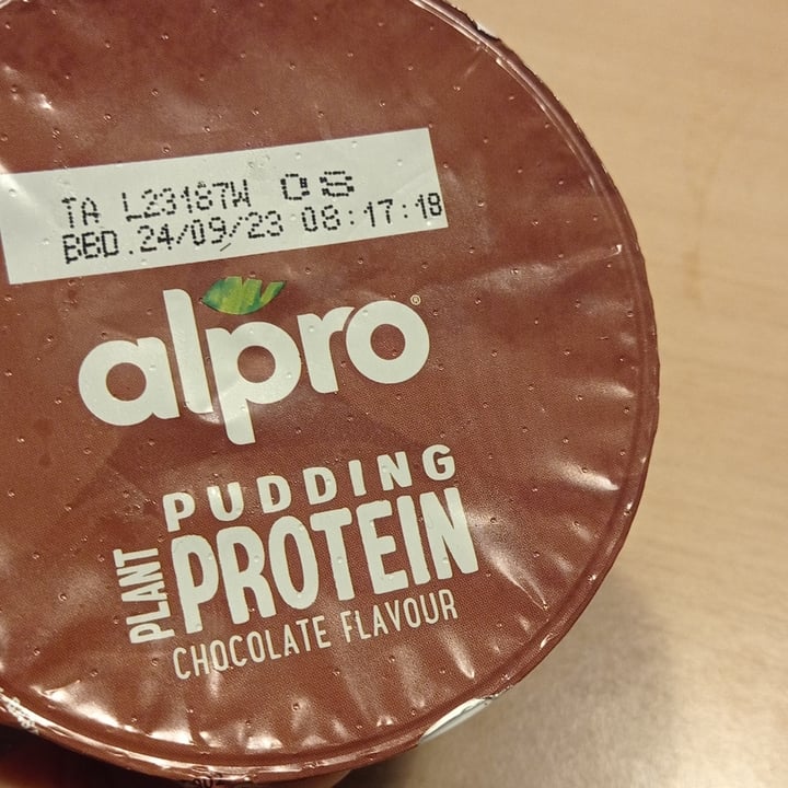 Alpro dark chocolate plant protein pudding Review | abillion