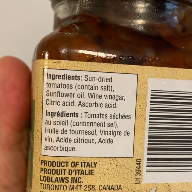 Sliced Sun-Dried Tomatoes from PC Splendido - Vegan Product Reviews ...