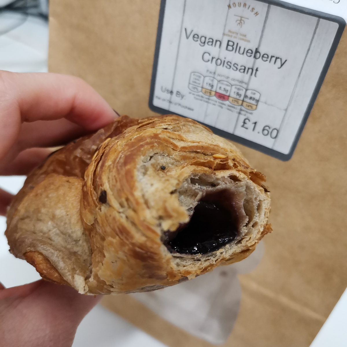 vegan blueberry croissant from Costa Coffee - Vegan Product Reviews ...