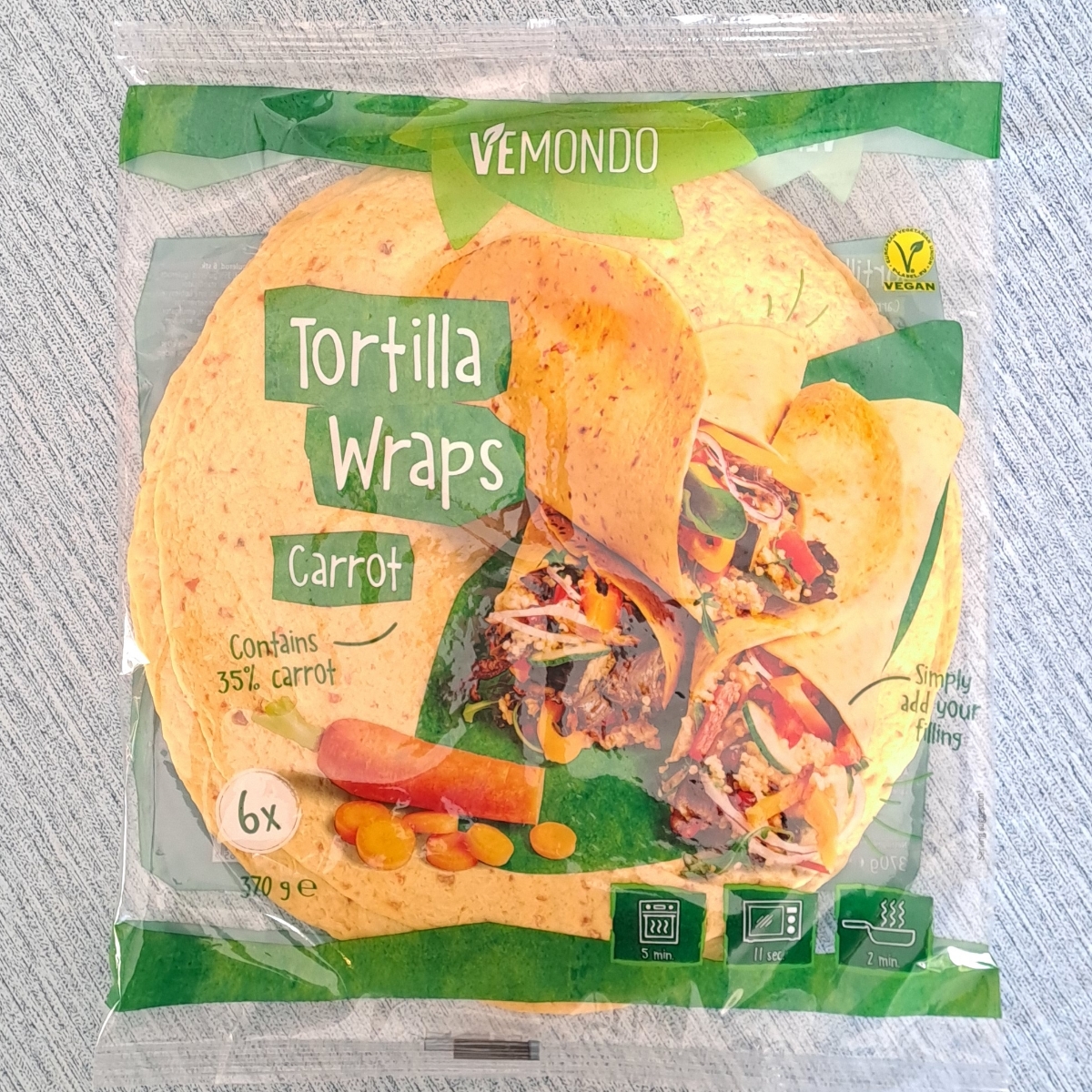 Vemondo - Tortilla Wraps Carrot Review | abillion