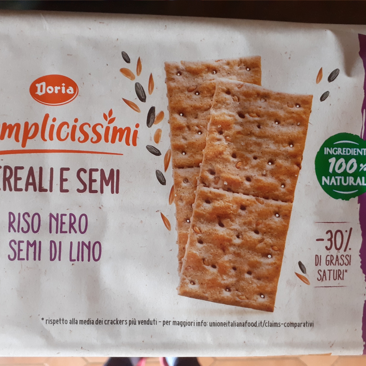 Crackers riso nero e semi di lino at I semplicissimi doria - Review by ...
