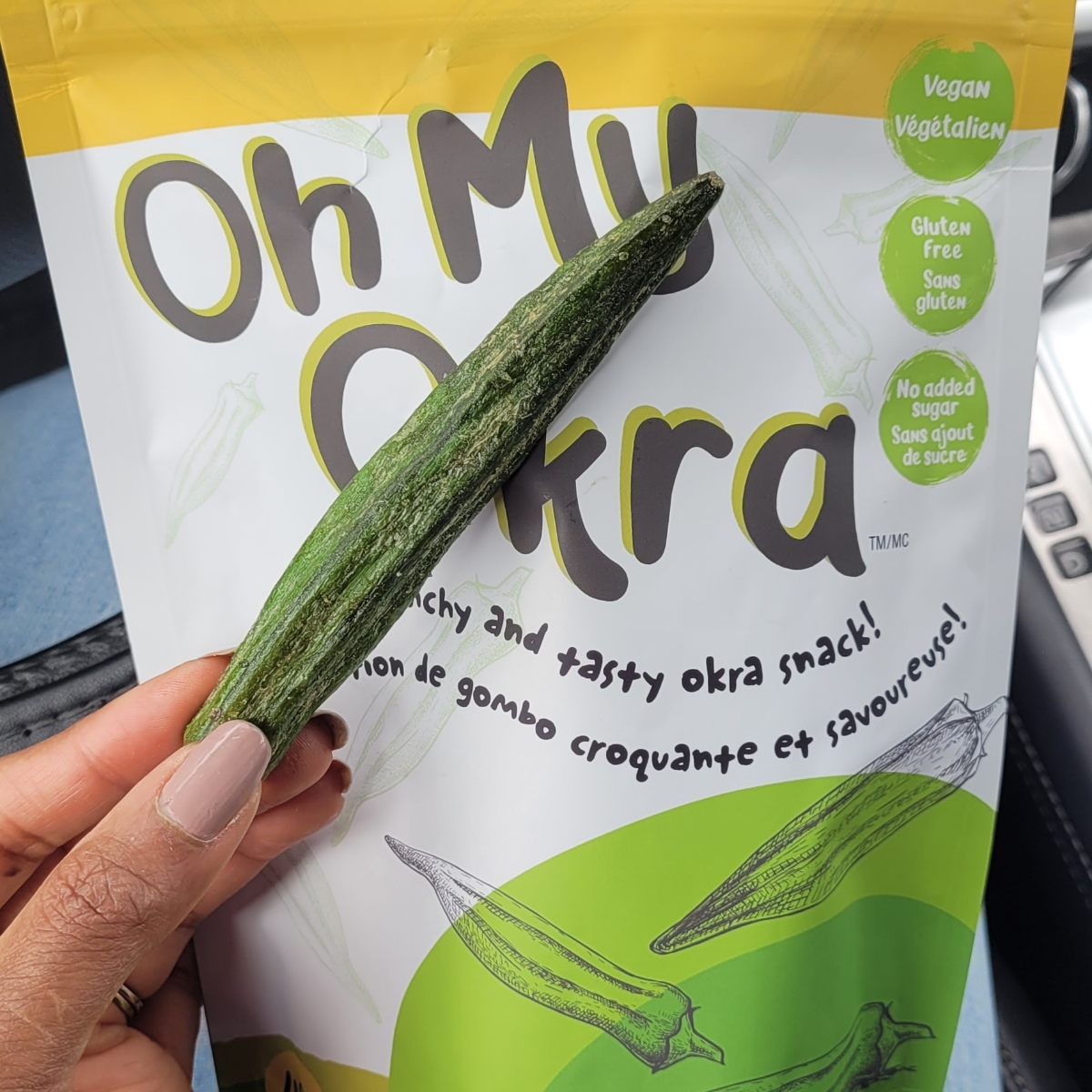 lightly salted okra snack from Oh my okra - Vegan Product Reviews ...