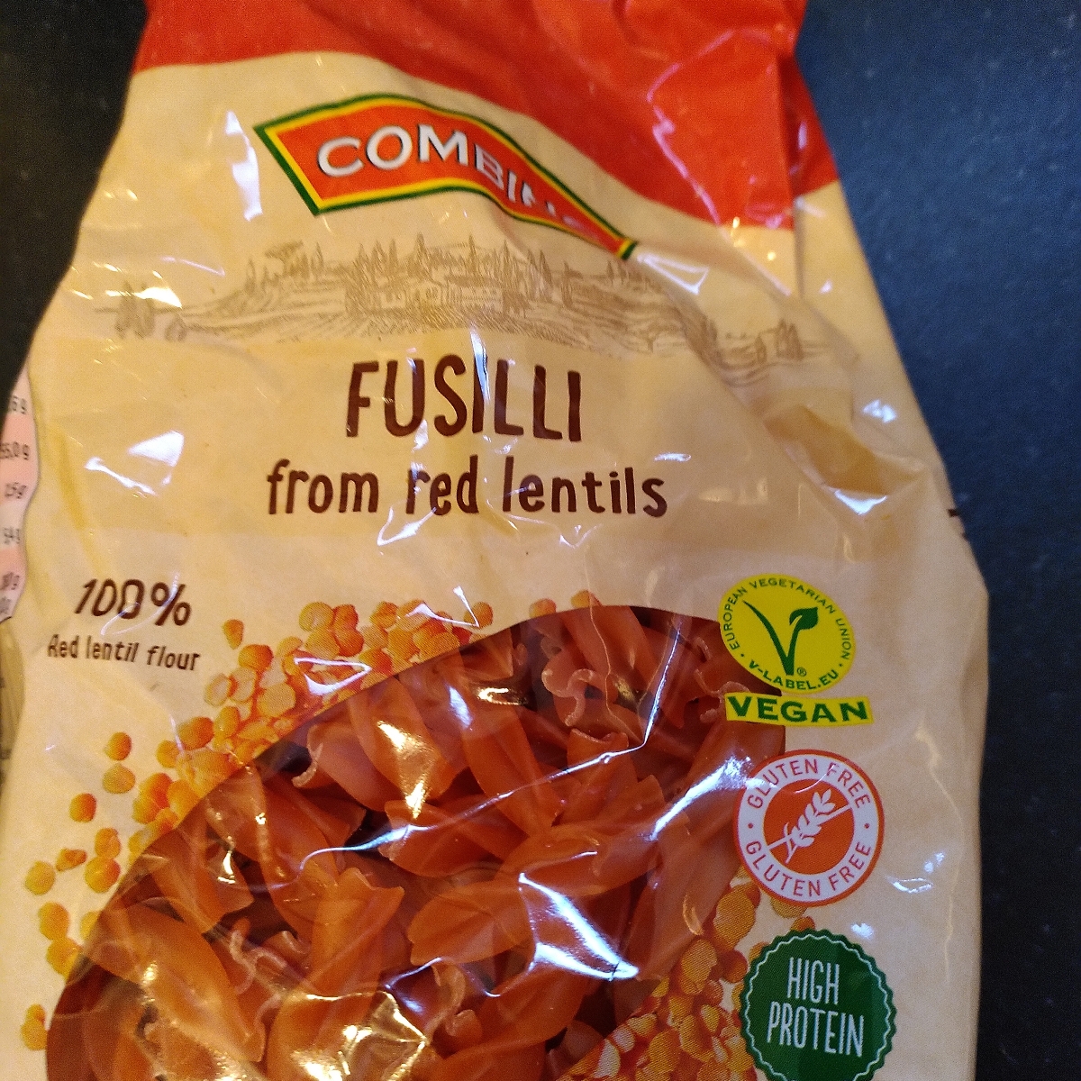 fusilli from red lentils from Combino - Vegan Product Reviews & Ratings ...