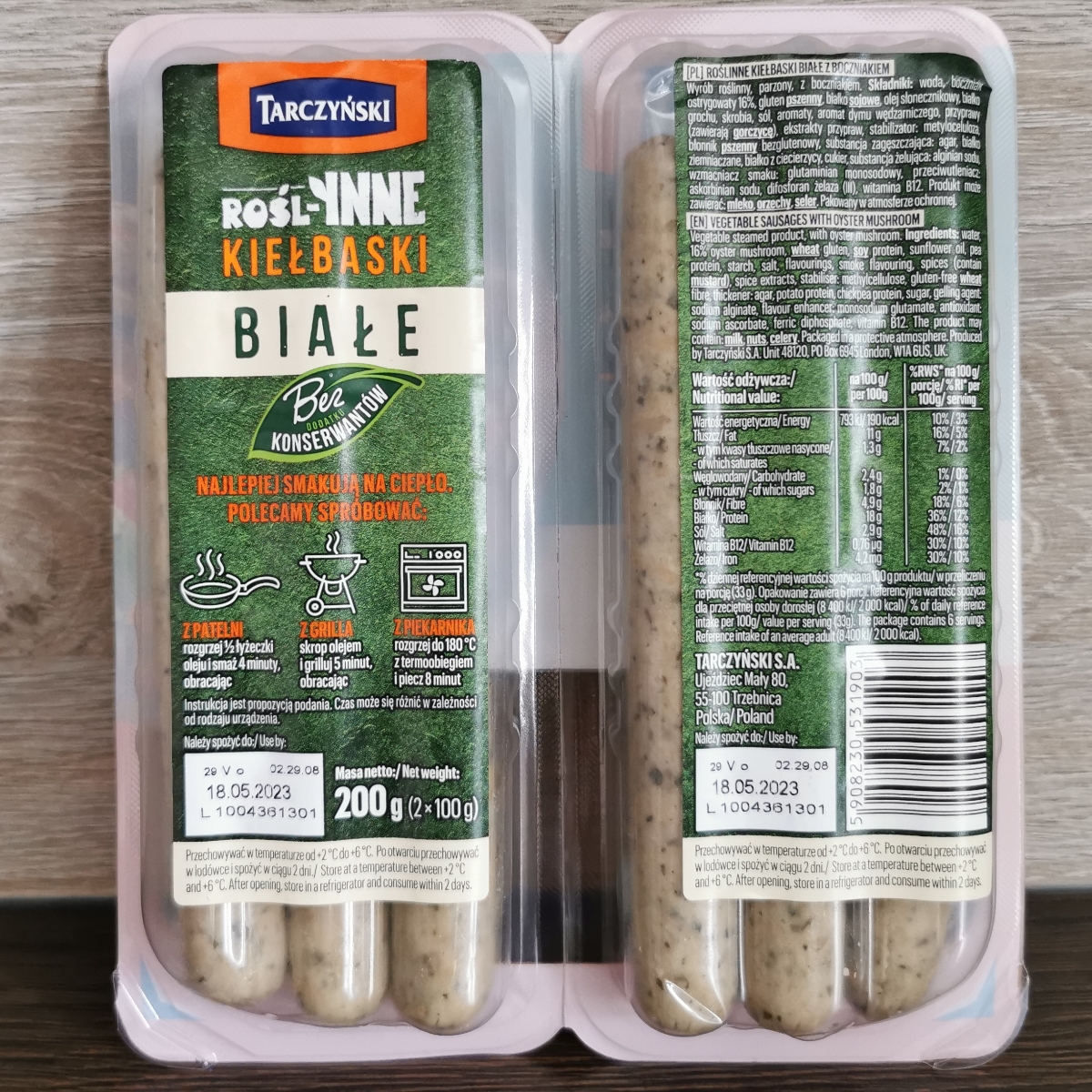 Roslinne Kielbaski Z Boczniakiem from Tarczynski - Vegan Product ...
