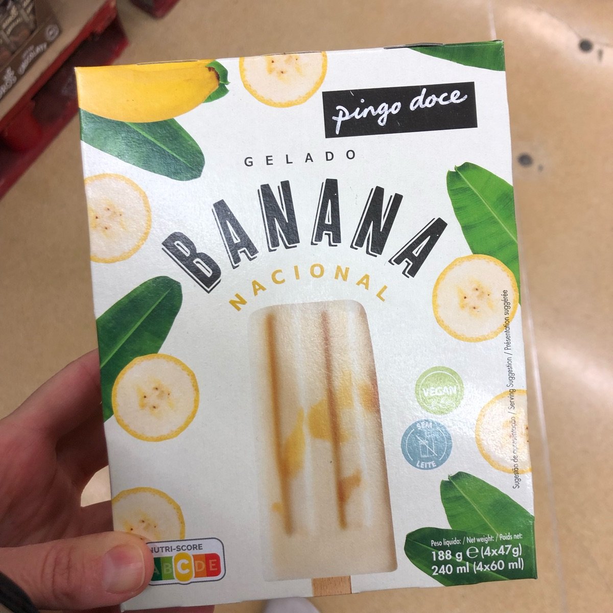 Banana ice lollies from Pingo doce - Vegan Product Reviews & Ratings ...