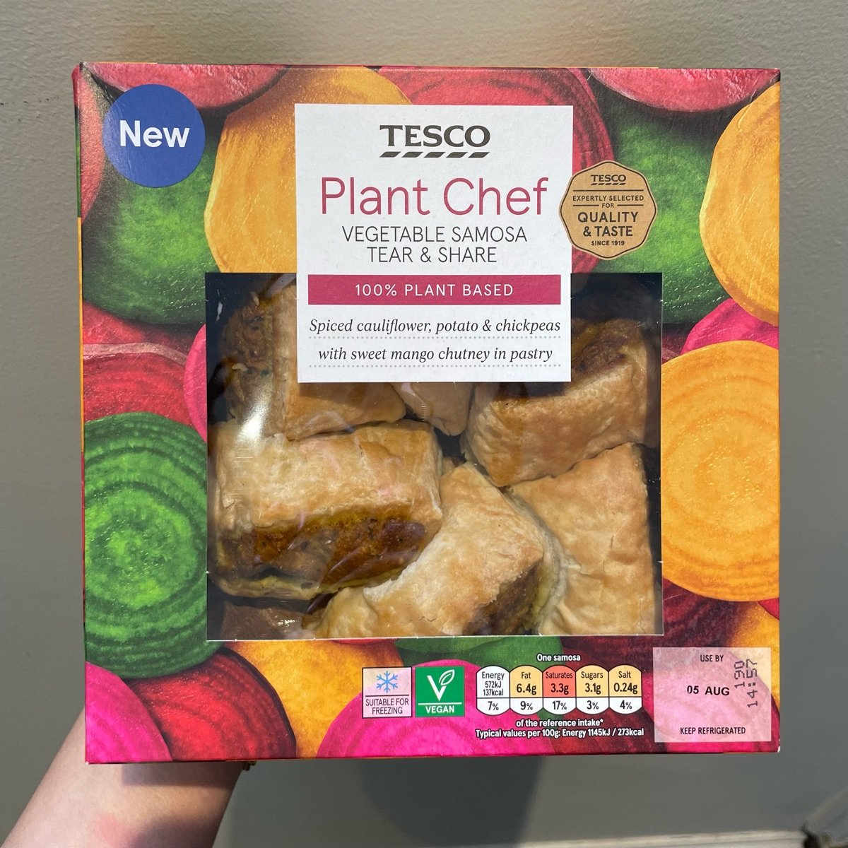 Vegetable Samosa Tear & Share from Tesco Plant Chef - Vegan Product ...