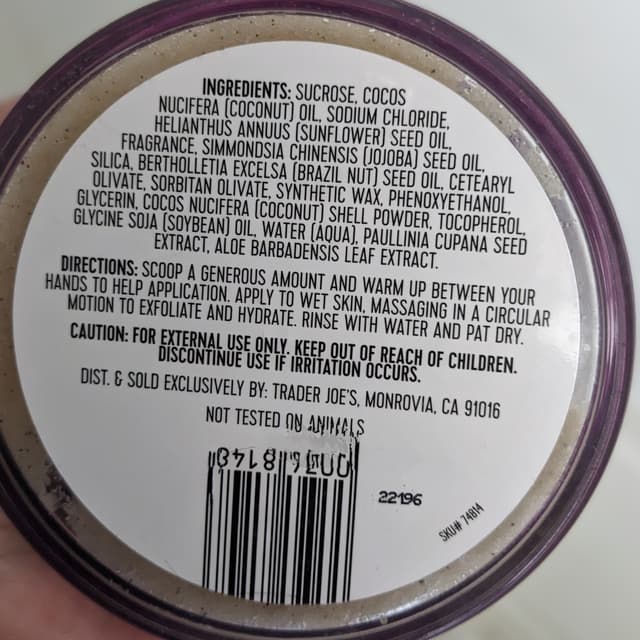 Brazil Nut Body Scrub from Trader Joe's - Vegan Product Reviews ...
