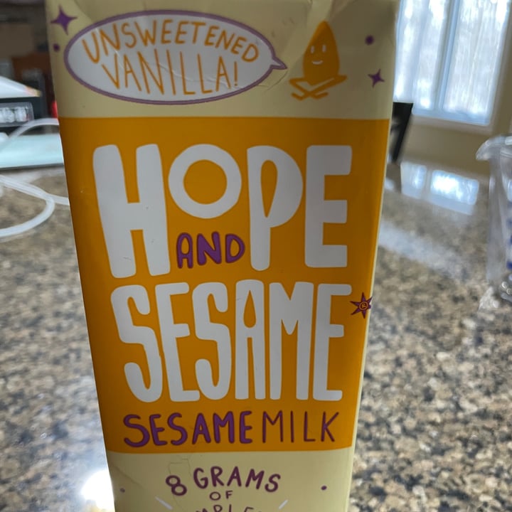 Hope and Sesame Unsweetened Vanilla Sesame Milk Review | abillion