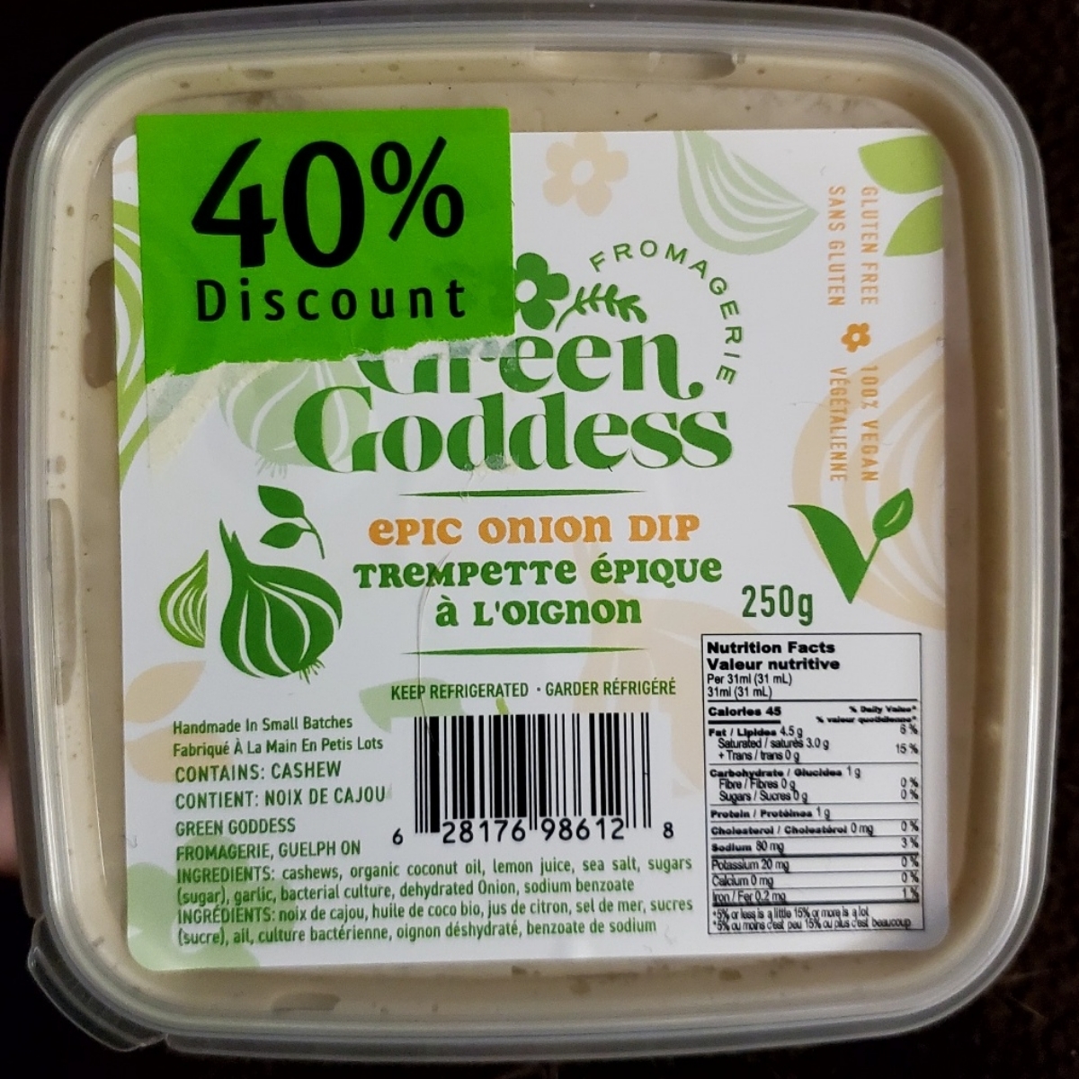 Epic Onion Dip from Green Goddess Fromagerie - Vegan Product Reviews ...