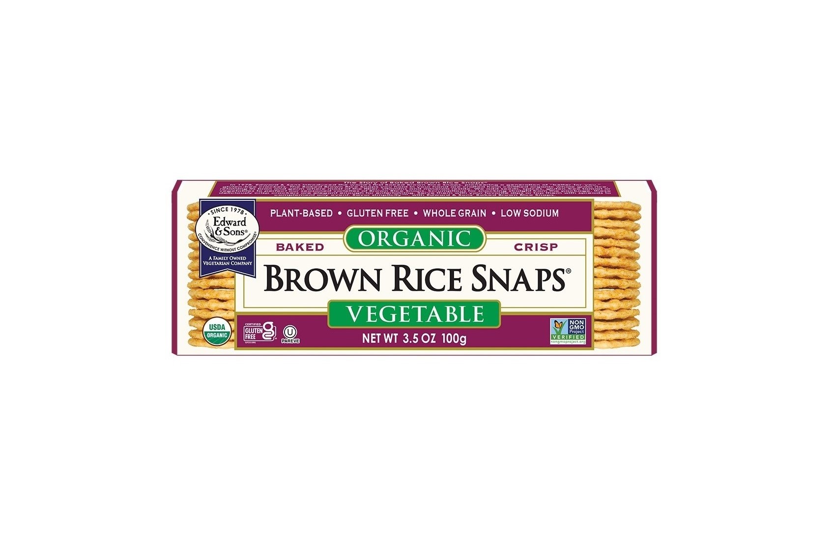 Edward & Sons Organic Vegetable Brown Rice Snaps Reviews | abillion