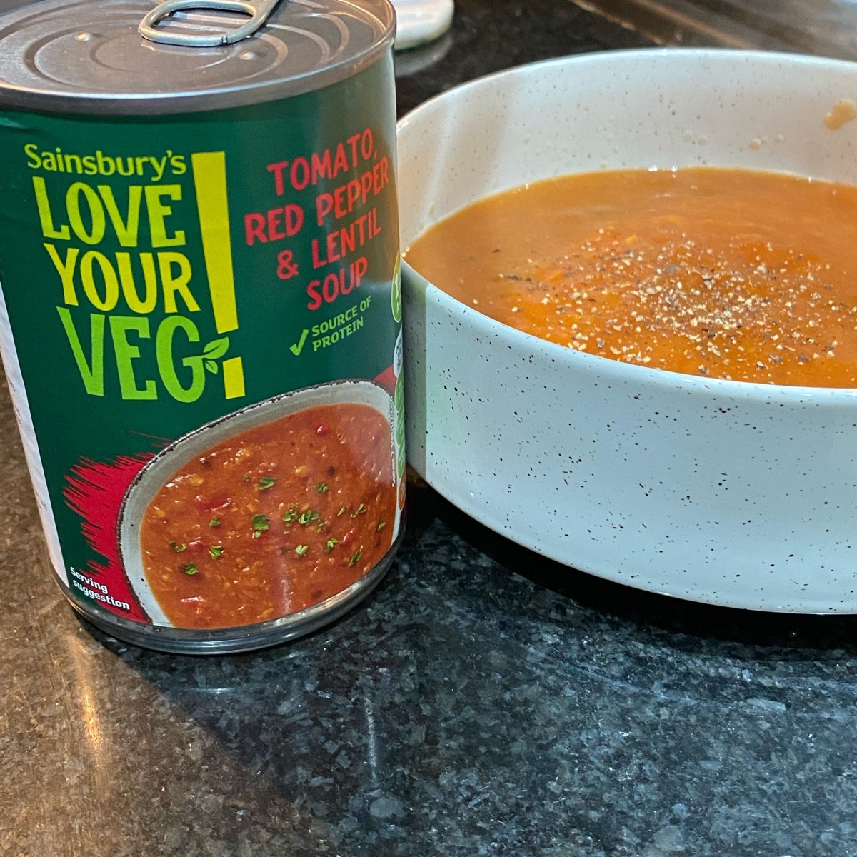 Tomato, Red Pepper and Lentil Soup from Love your veg sainsburys ...