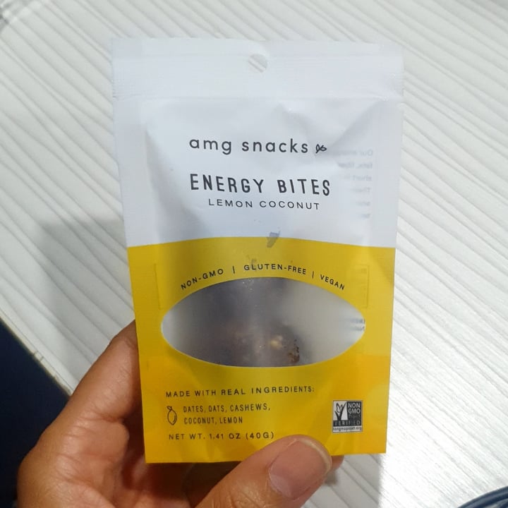 AMG Snacks Energy Bites Lemon Coconut Review | abillion