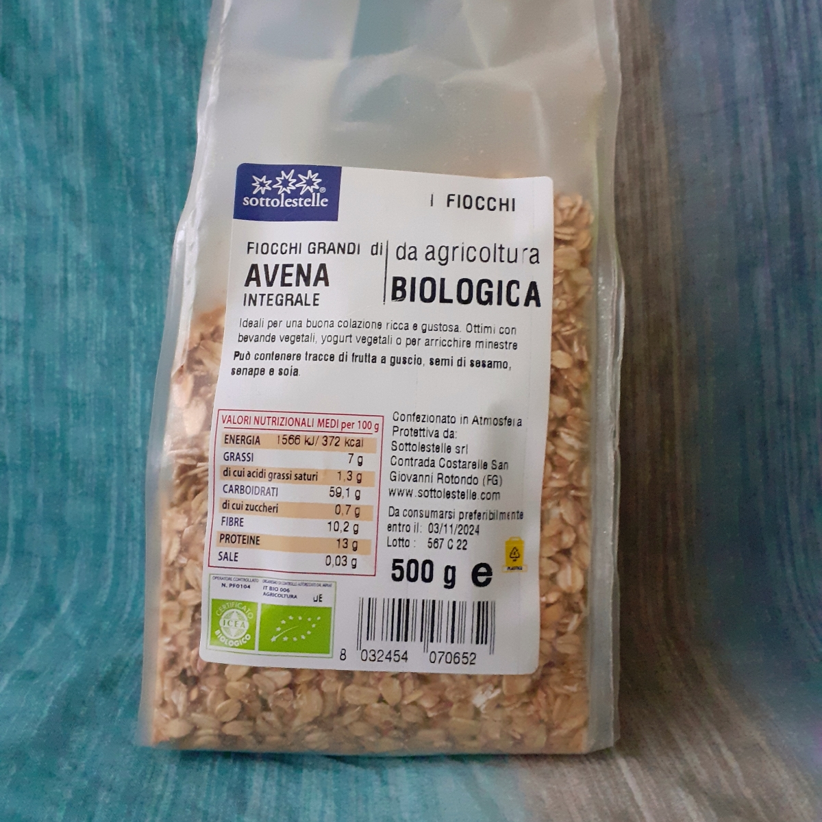 Fiocchi Grandi Di Avena Integrale from Sottolestelle - Vegan Product ...