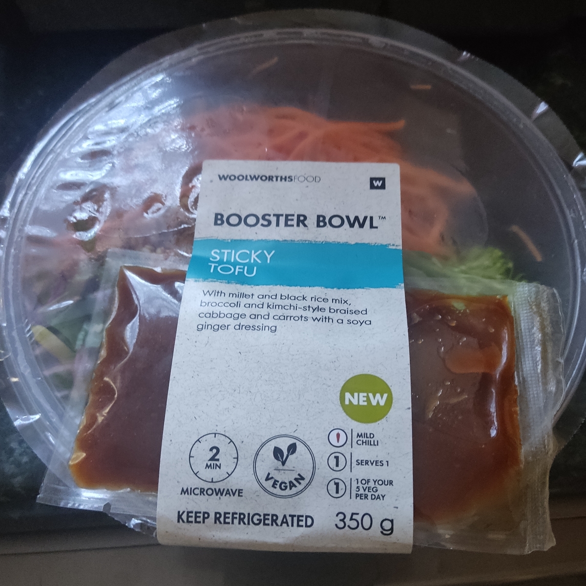 Sticky Tofu Booster Bowl from Woolworths Food - Vegan Product Reviews ...