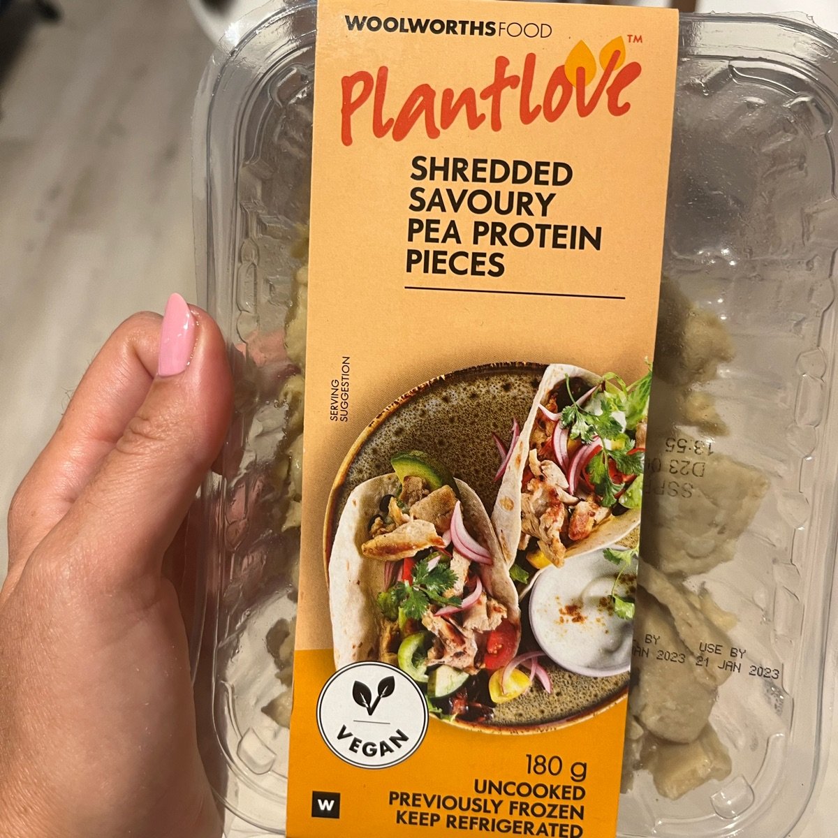 shredded savoury pea protein pieces from Woolworths Food - Vegan ...