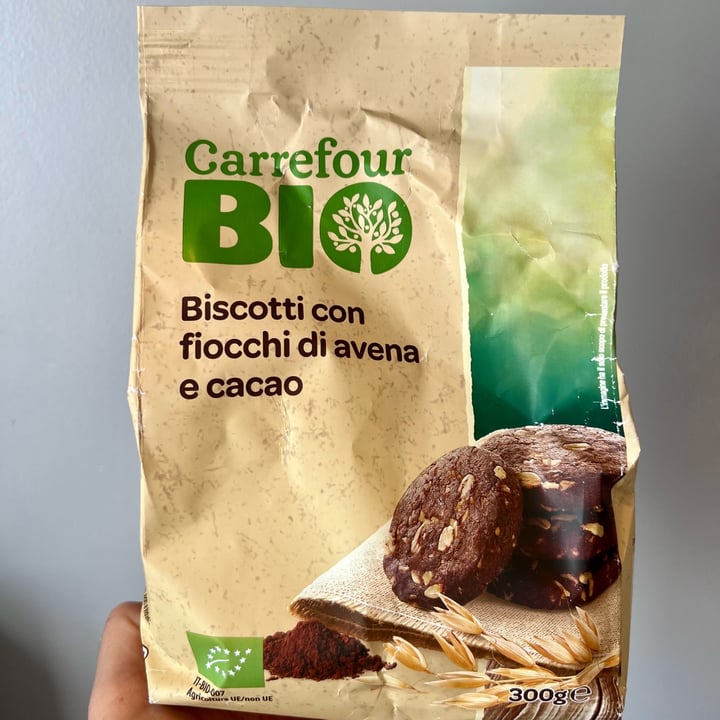 Carrefour Bio Biscotti Con Fiocchi Di Avena E Cacao Review | abillion
