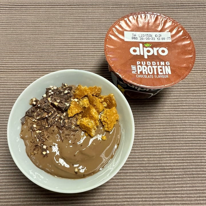 Alpro dark chocolate plant protein pudding Review | abillion
