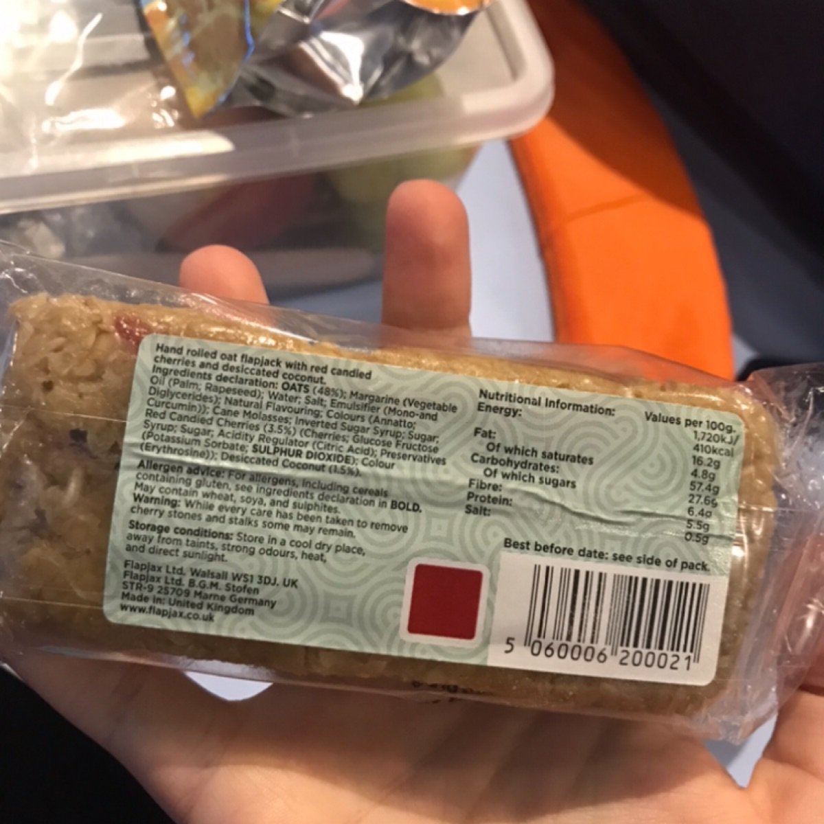 coconut and cherry bar from Flapjax - Vegan Product Reviews & Ratings ...