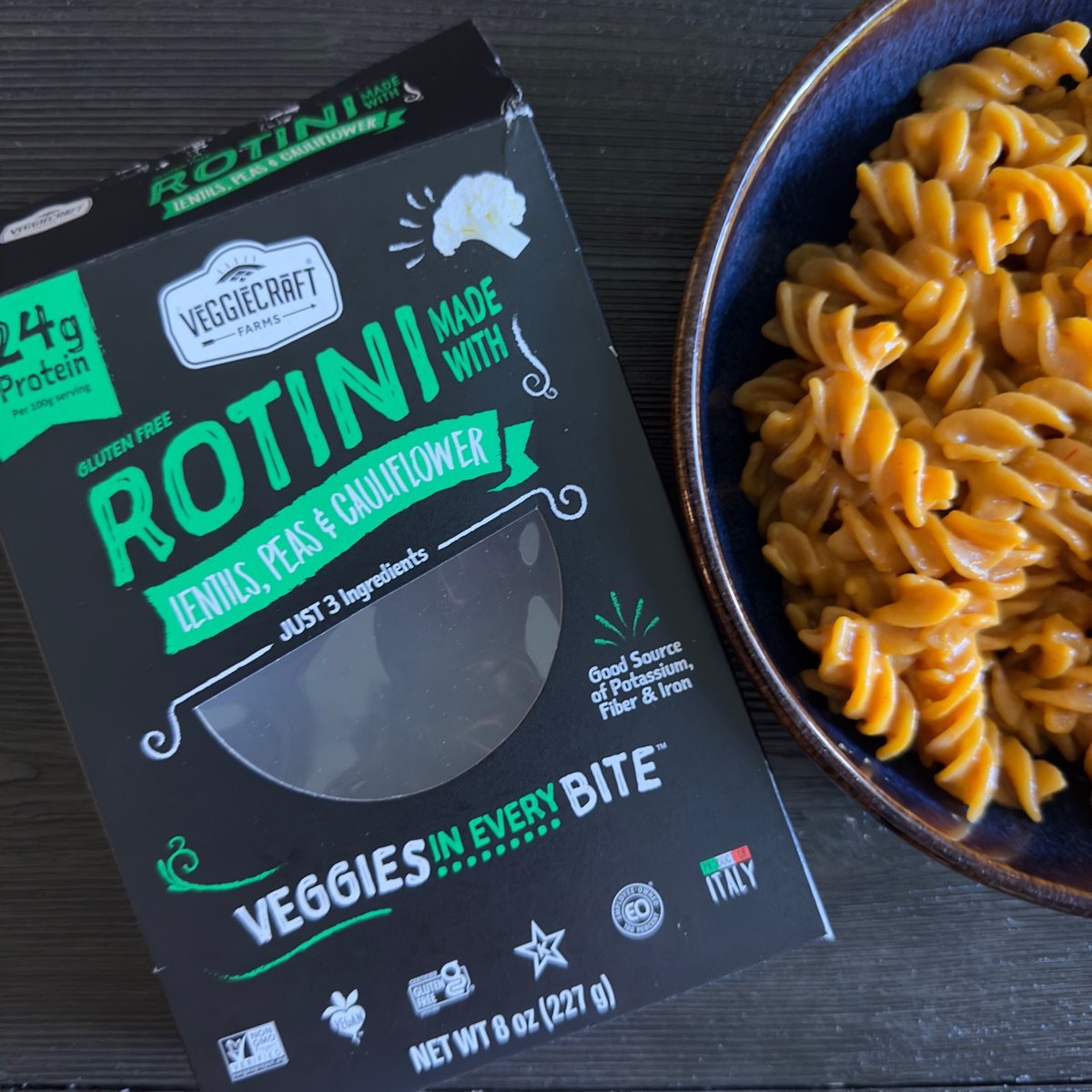 Rotini made with Lentils, Peas and Cauliflower at Veggie Craft Farms ...
