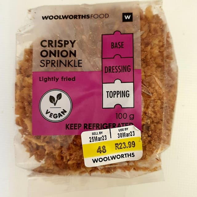 Crispy Onion Sprinkle from Woolworths - Vegan Product Reviews & Ratings ...