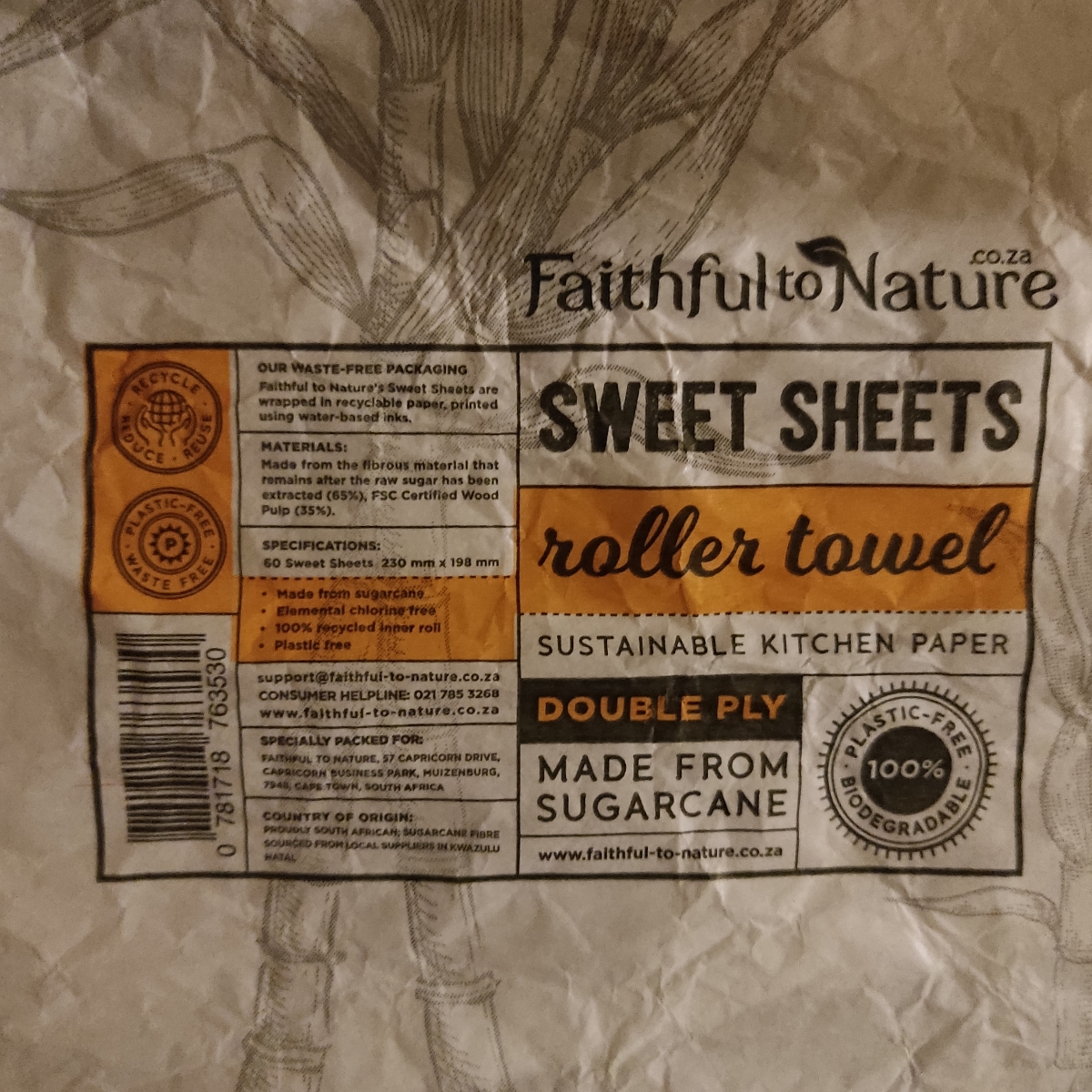sweet sheets roller towel from Faithful to Nature - Vegan Product ...