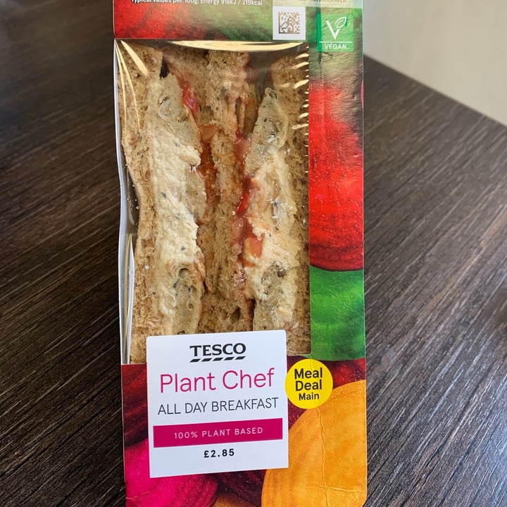 Tesco Plant Chef All Day Breakfast Sandwich Review | abillion
