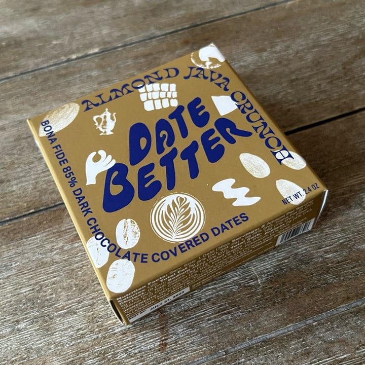 Date Better Snacks Almond Java Crunch - Dark Chocolate Covered Dates ...