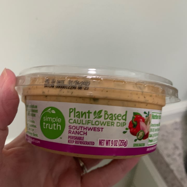 Simple Truth plant based cauliflower dip southwest ranch Review | abillion
