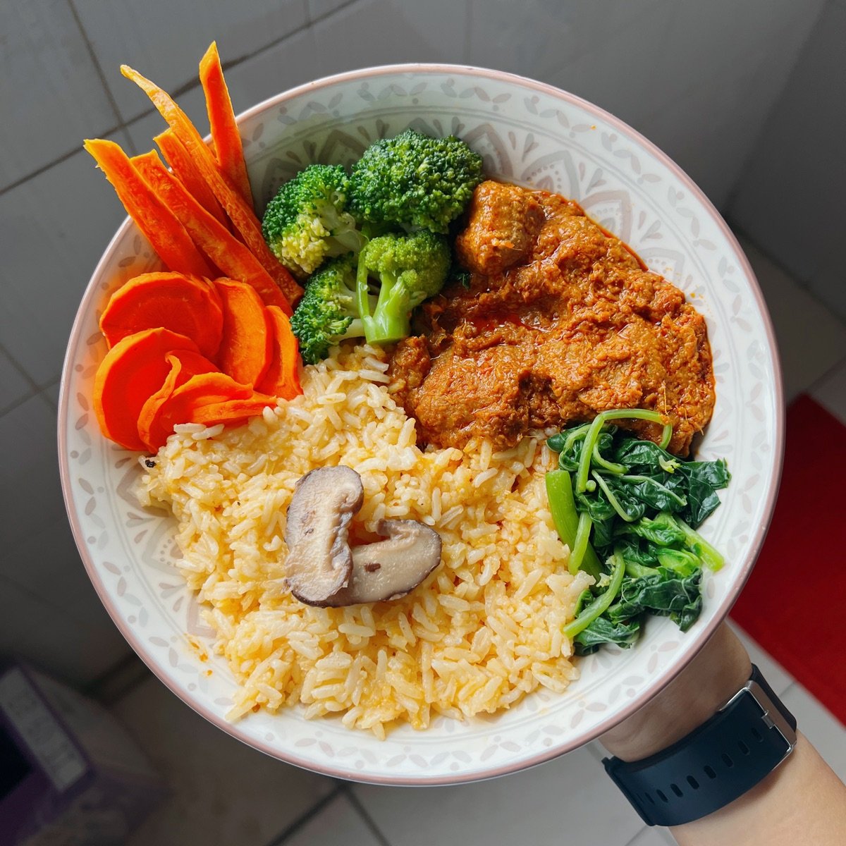 Kapitan Chicken w Steamed Rice from Roots Palate - Vegan Product ...