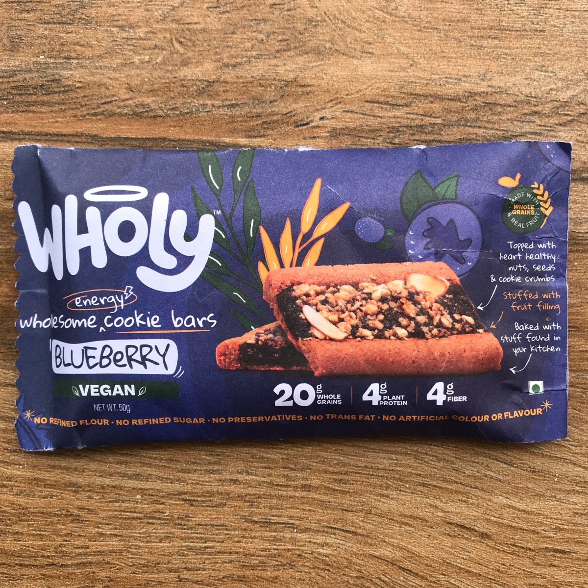 Wholesome Cookie Bar Blueberry from Wholy - Vegan Product Reviews ...
