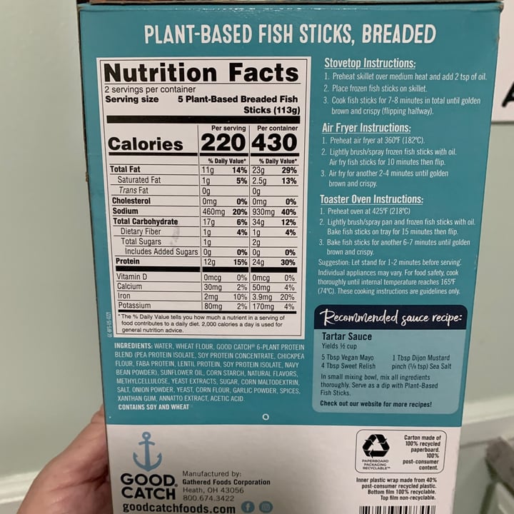 Good Catch Plant-Based Fish Sticks Breaded Review | abillion
