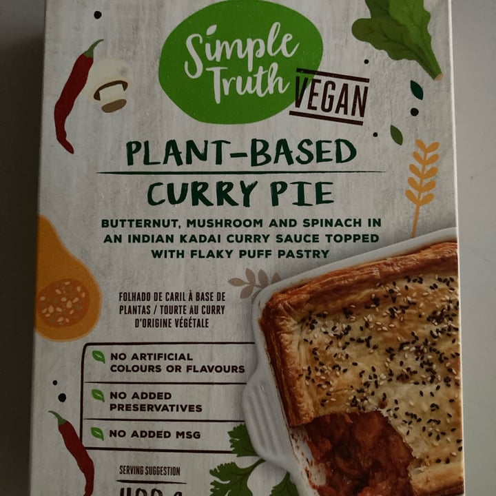 Simple Truth plant based curry pie Review | abillion