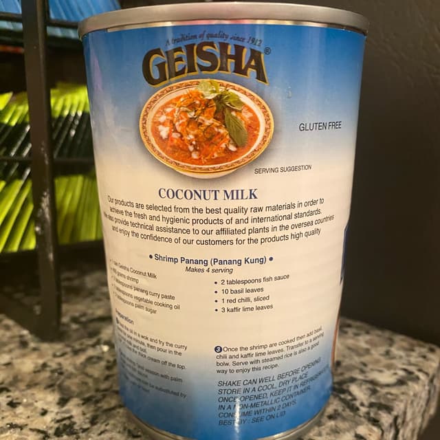 Coconut Milk from Geisha - Vegan Product Reviews & Ratings | abillion