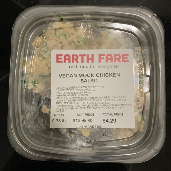 Earth Fare Vegan Mock Chicken Salad Review | abillion