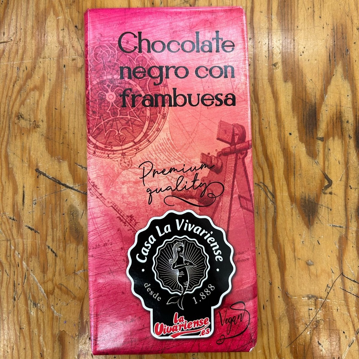 Chocolate negro con frambuesa from Casa la La Vivariense - Vegan ...